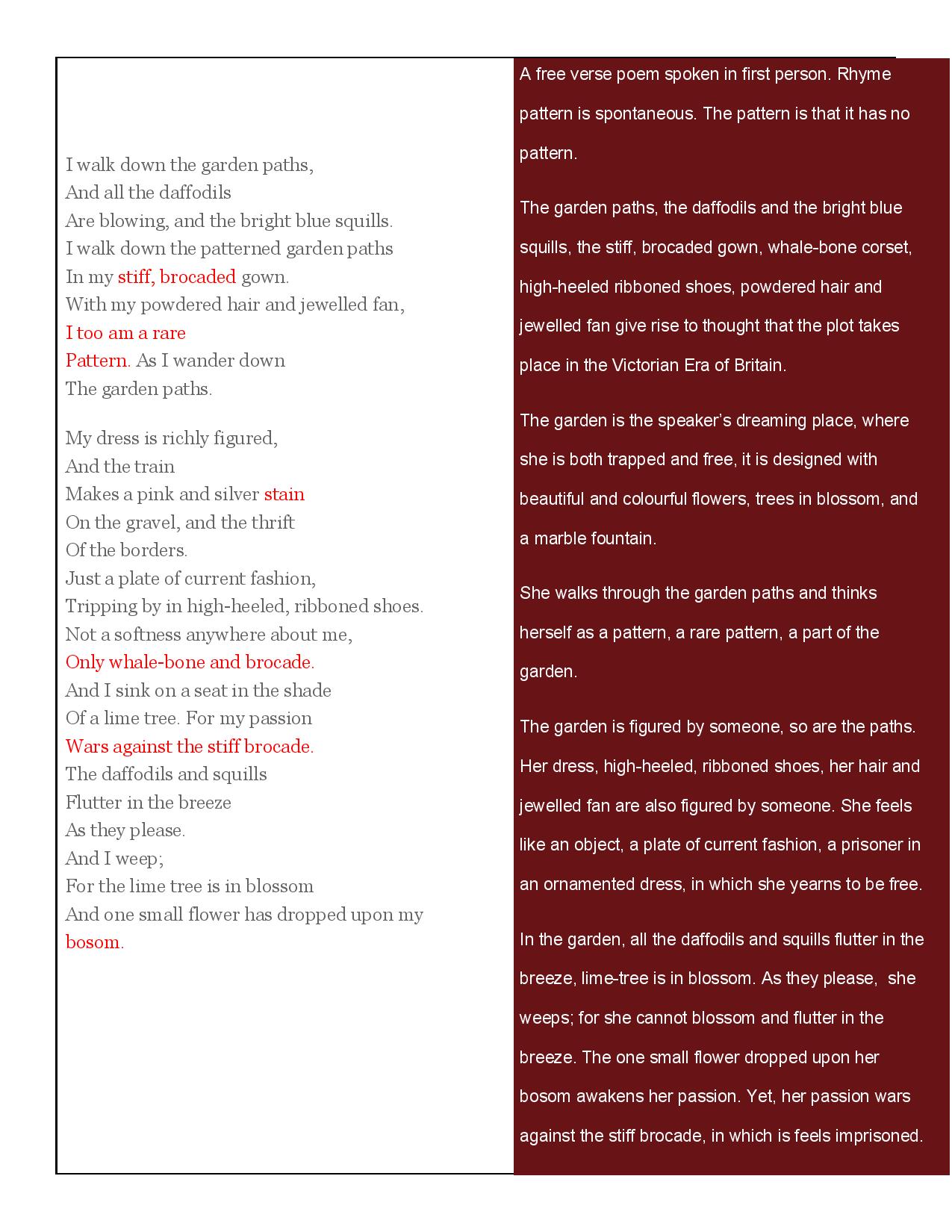 Amy Lowell “Patterns” – Serra's Blog